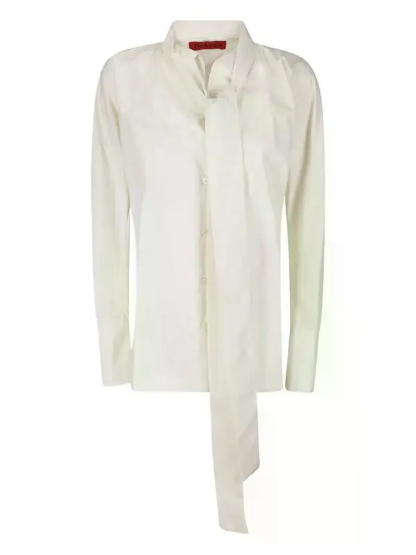 THELATEST Tie-neck Cotton Shirt