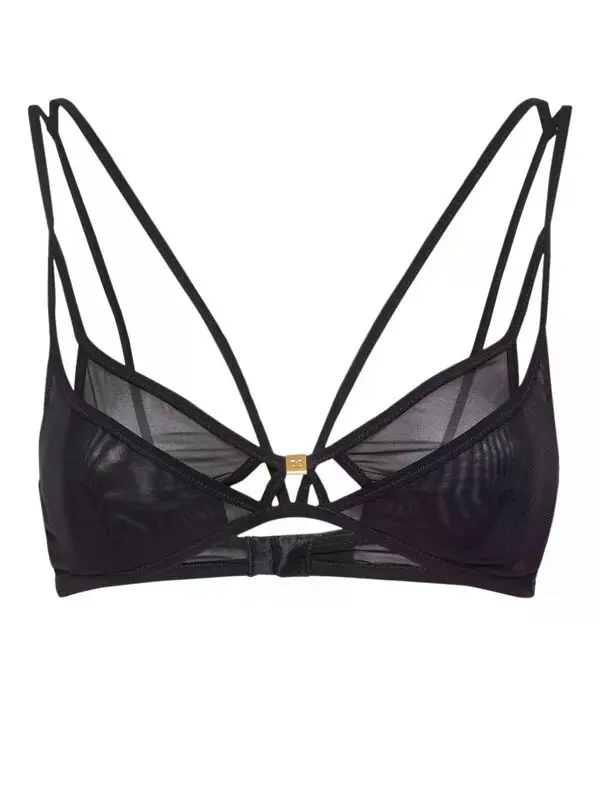 Dsquared2 Semi-sheer Layered Bra - Black