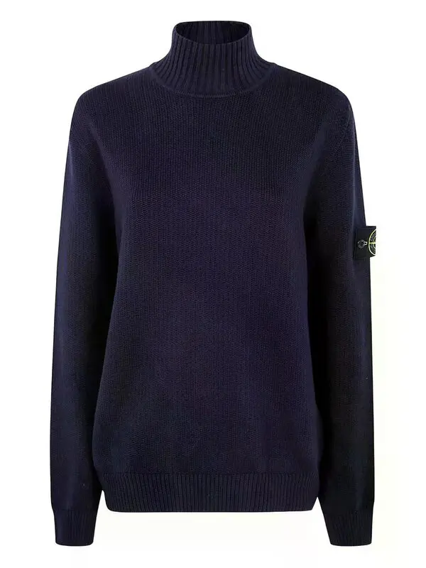 Stone Island High-neck Logo-patch Sweater