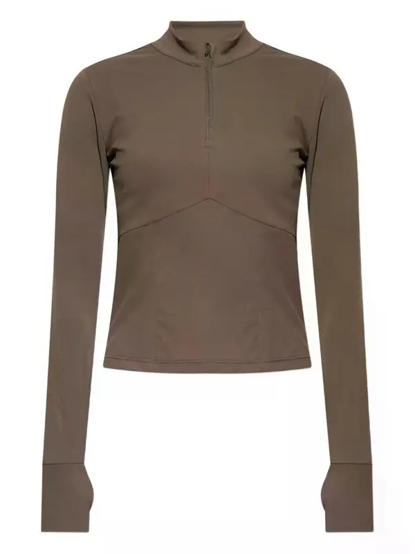 RETHINKIT STUDIOS High-neck Half-zip Top - Brown