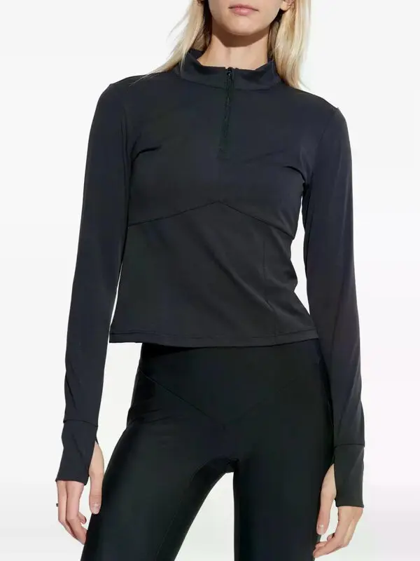 RETHINKIT STUDIOS Half-zip-neck Top - Black