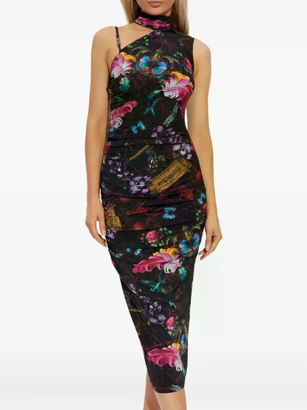 Versace Floral-print Midi Dress