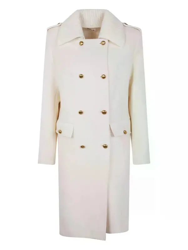 P.a.r.o.s.h Buttoned Coat With Ribbed Collar