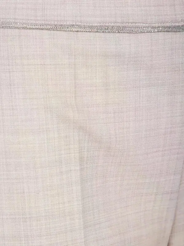 D.exterior Trimmed Wool Trousers