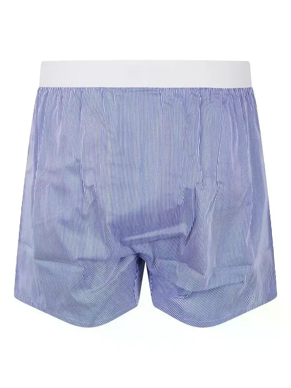 TOM FORD Striped-pattern Cotton Boxer Shorts - Blue