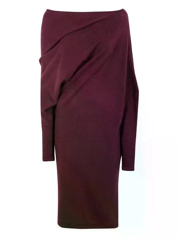 GIANLUCA CAPANNOLO Asymmetric Draped Wool Dress