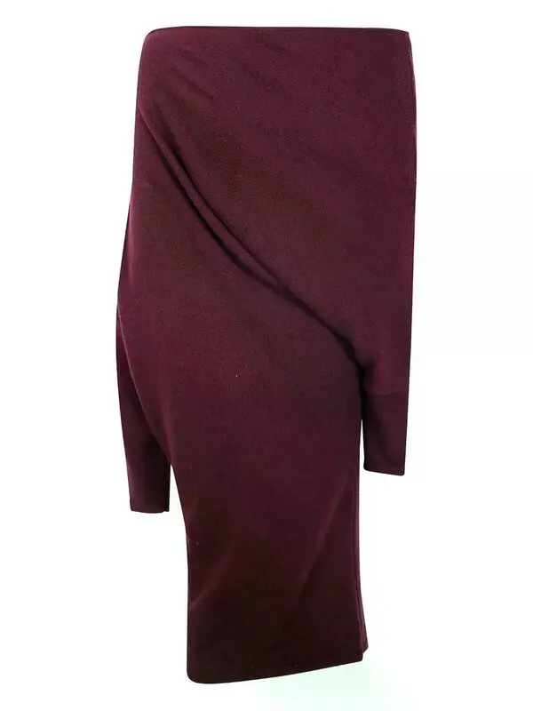 GIANLUCA CAPANNOLO Asymmetric Draped Wool Dress