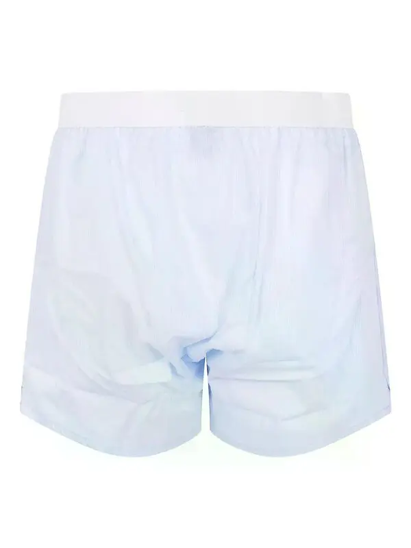 TOM FORD Striped-pattern Cotton Boxer Shorts - Blue