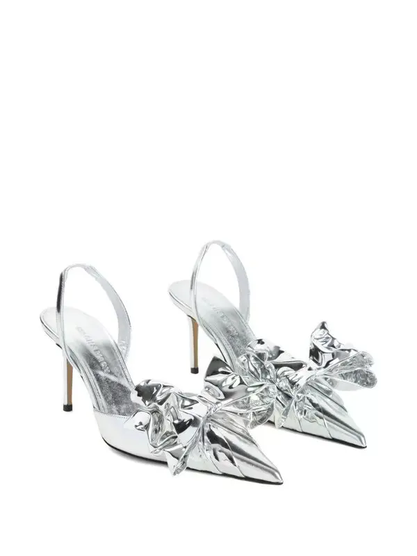 Mach & Mach Bow-embellished Slingback Pumps