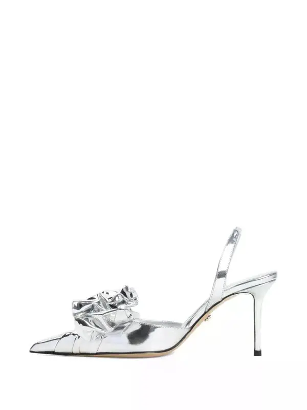 Mach & Mach Bow-embellished Slingback Pumps