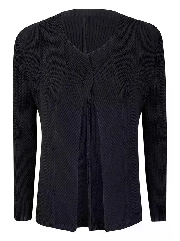Issey Miyake Pleated Open-front Cardigan