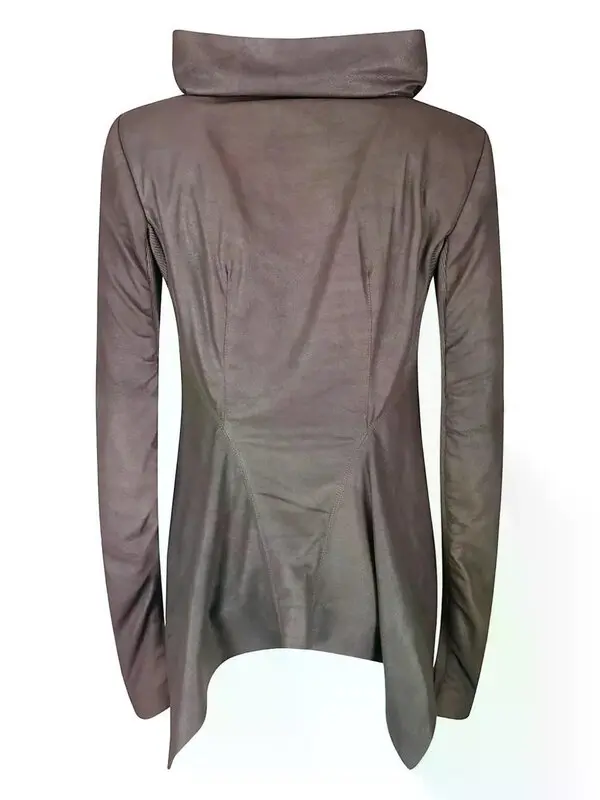Rick Owens Naska Zip-front Leather Biker Jacket - Brown