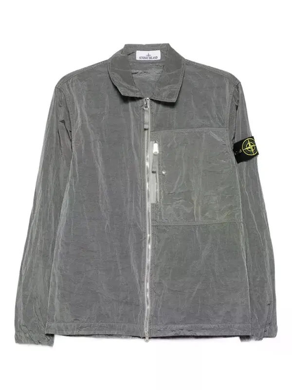 Stone Island Zip-fastening Patch-pocket Shirt Jacket