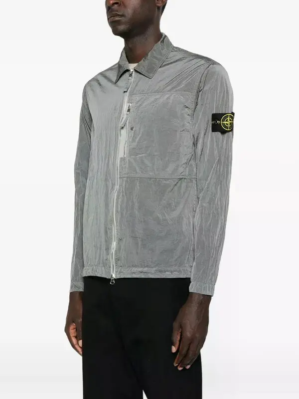 Stone Island Zip-fastening Patch-pocket Shirt Jacket