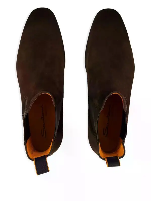 Santoni Archer Suede Chelsea Boots