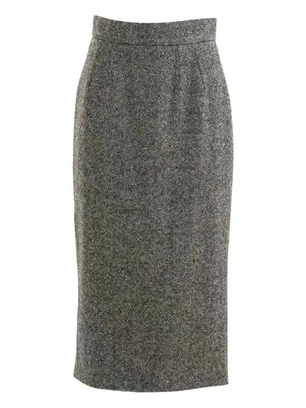 Dolce & Gabbana Textured Midi Skirt - Grey