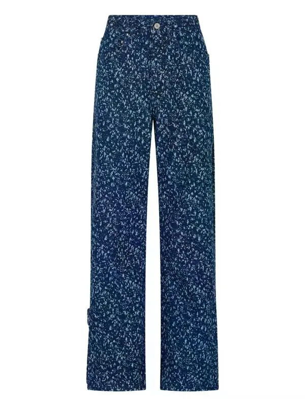 Rabanne Splatter-print Baggy Jeans
