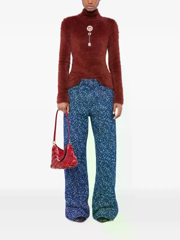Rabanne Splatter-print Baggy Jeans