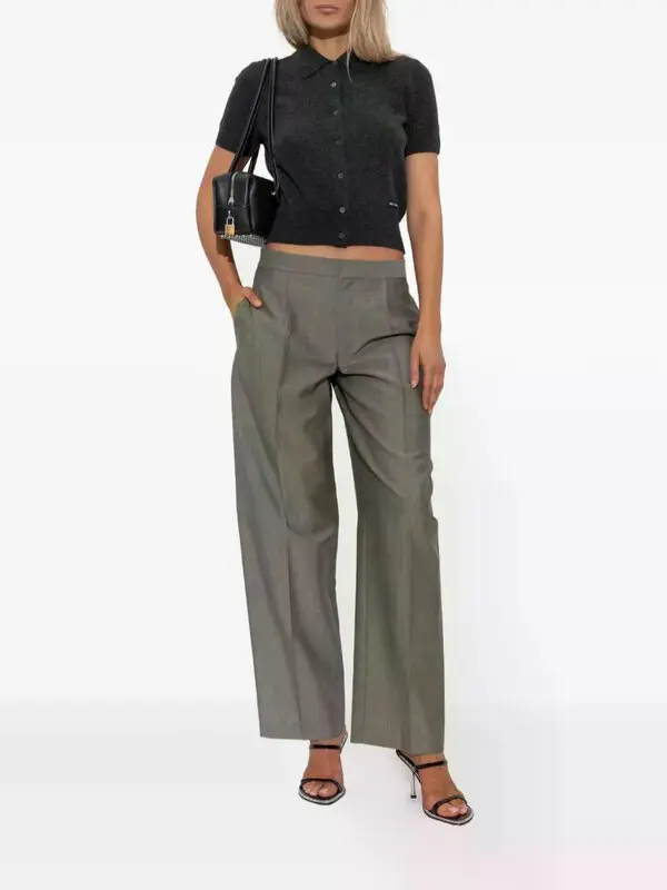 Alexander Wang Pleated Wool Trousers - Grey