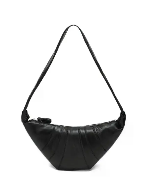LEMAIRE Medium Croissant Bag In Leather - Black