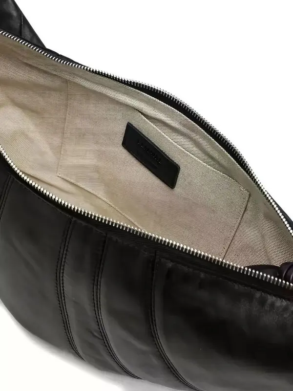 LEMAIRE Medium Croissant Bag In Leather - Black
