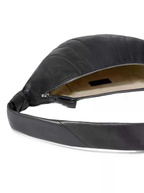 LEMAIRE Medium Croissant Bag In Leather - Black