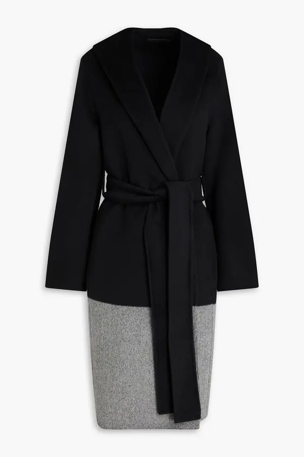 JOSEPH Reversible Wool-felt Coat With Detachable Waist Tie