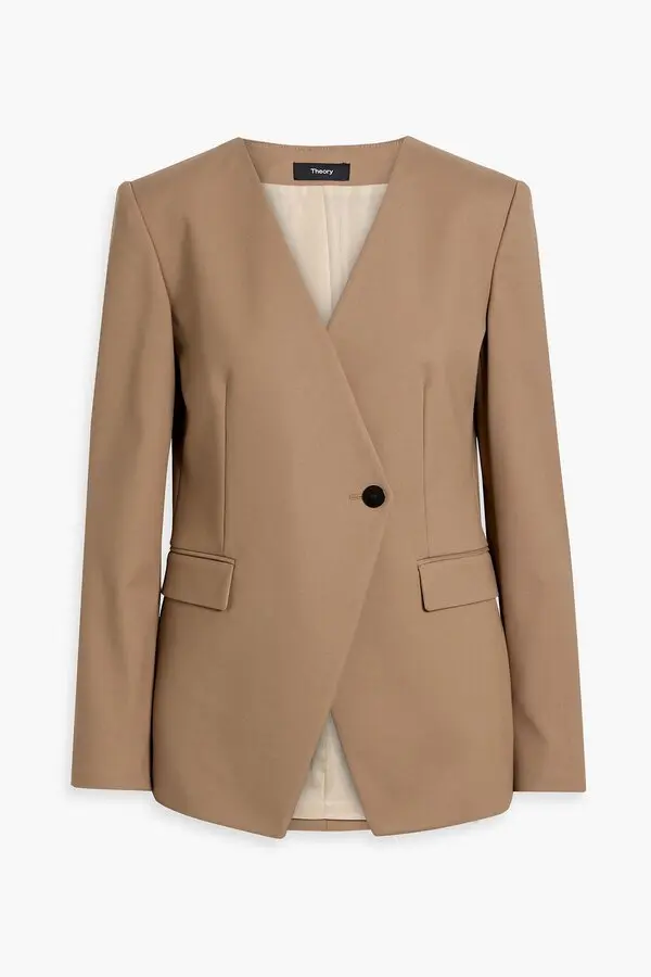 Theory Double-breasted Crepe Blazer