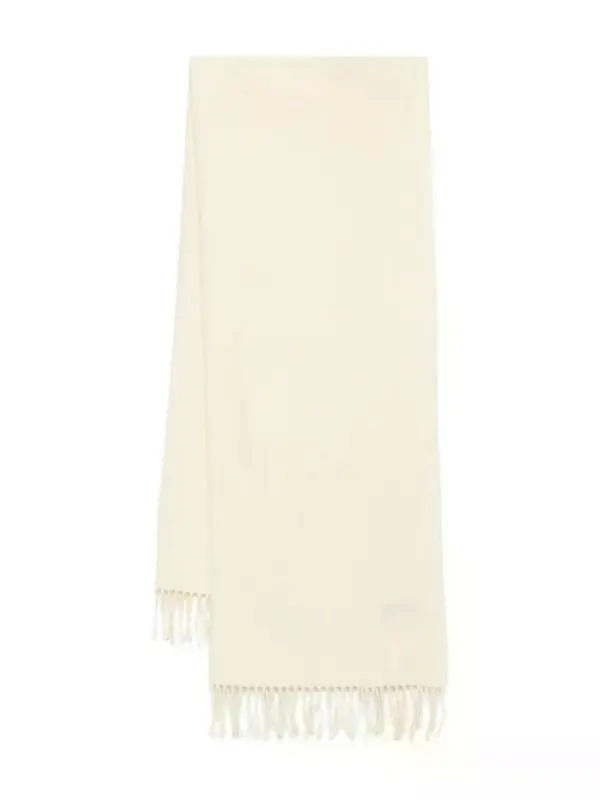 ÉTUDES STUDIO Fringed Wool Scarf - White