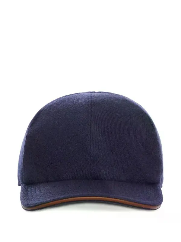 Kiton Cashmere Baseball Cap - Blue