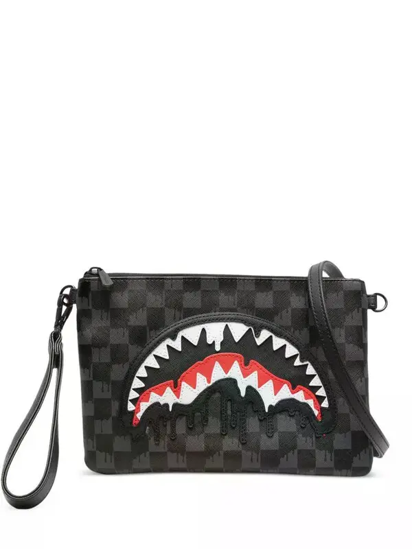 SPRAYGROUND Dripping Sharks In Paris Check Messenger Bag