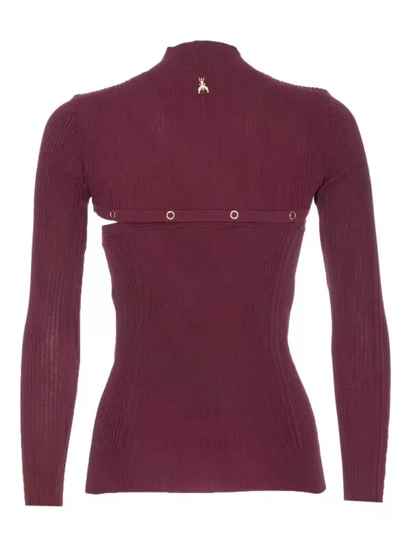 Patrizia Pepe Ribbed Mock-neck Top