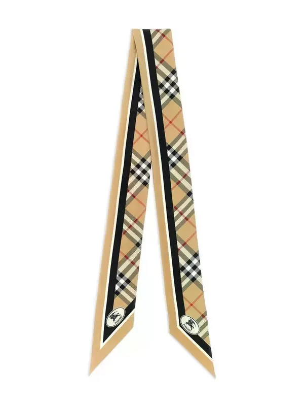 Burberry Check-pattern Silk Scarf - Neutrals