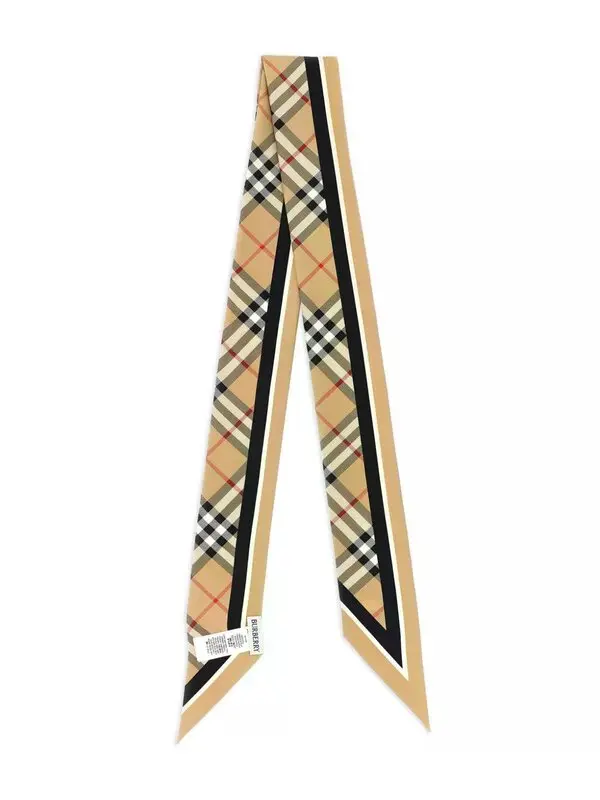 Burberry Check-pattern Silk Scarf