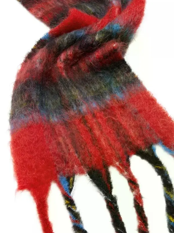Acne Studios Plaid Fringed Scarf