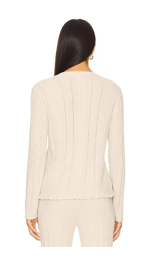 Barefoot Dreams Cozychic Ultra Lite Cable Knit Cardigan With Ruffle