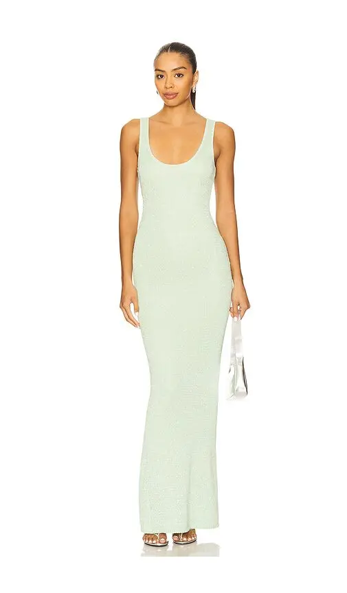 ASTA RESORT Ana Maxi Dress - Sage Sequin