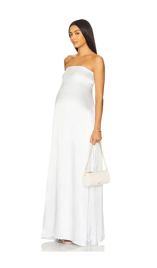 BUMPSUIT Brushed Satin Gown - Ivory