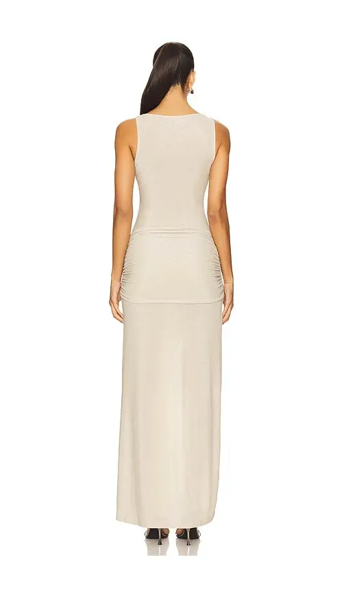 Superdown Zixuan Maxi Dress In Metallic - Silver