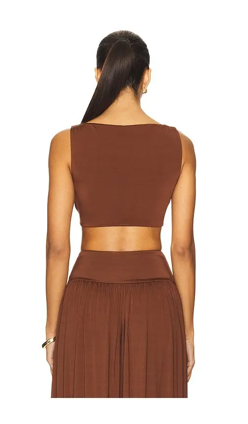 LOVERS AND FRIENDS Cropped Top With Gold-tone Cut-out Accent