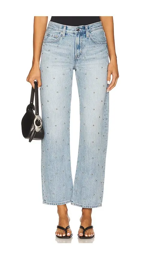 PISTOLA Lexi Mid Rise Bowed Straight Jeans - Aries