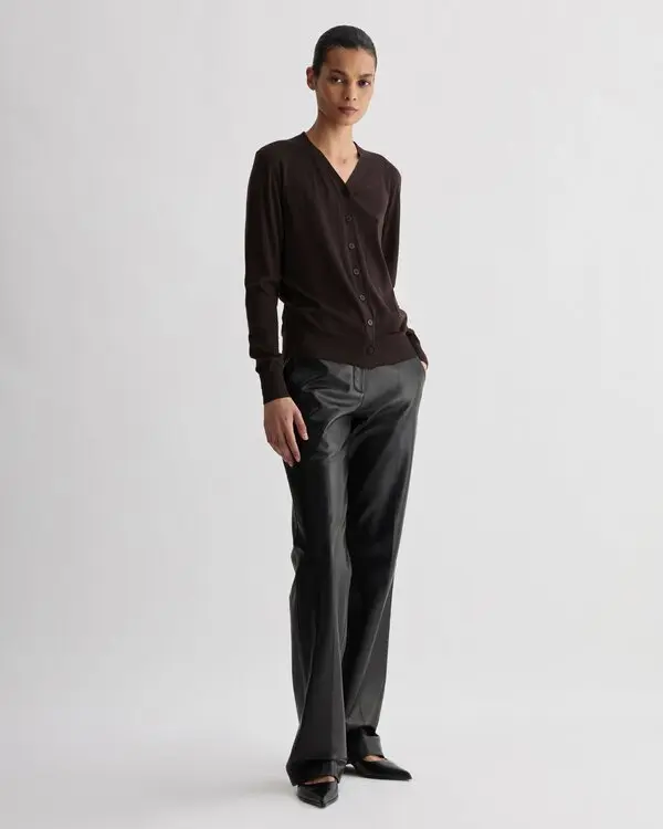 Veronica De Piante Katie Merino Wool Cardigan - Chocolate