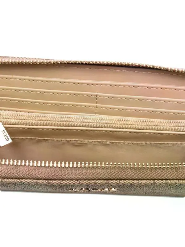 Guess Logo-plaque Zip-around Wallet
