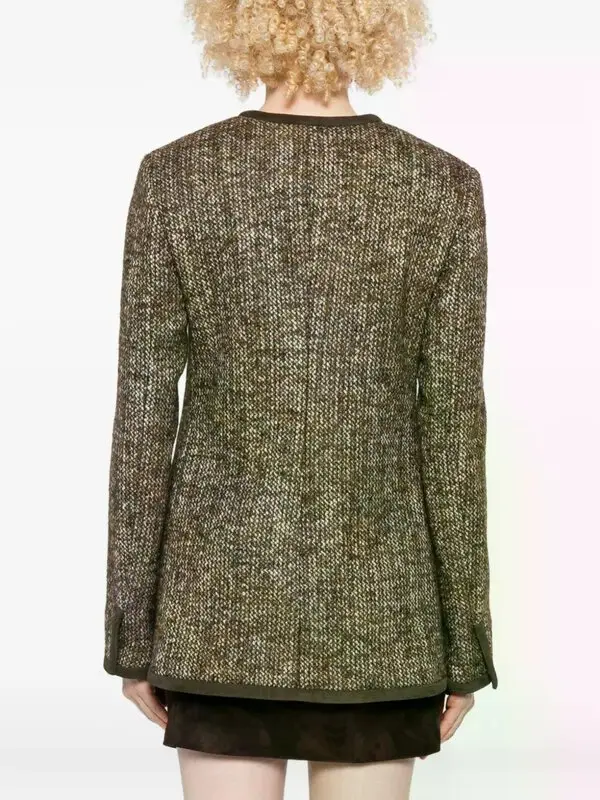 GOLDEN GOOSE Tweed Pocketed Jacket - Brown