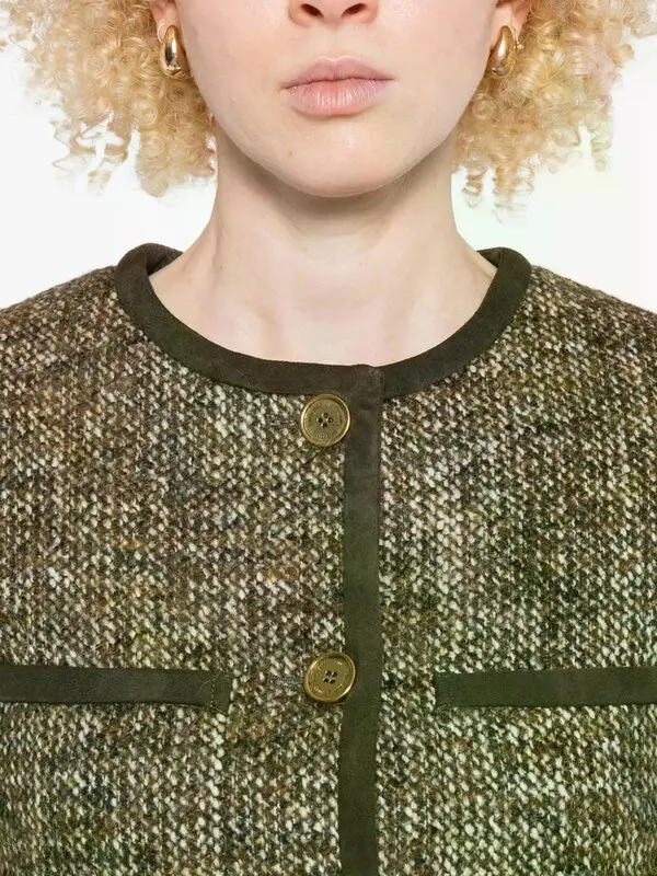 GOLDEN GOOSE Tweed Pocketed Jacket - Brown