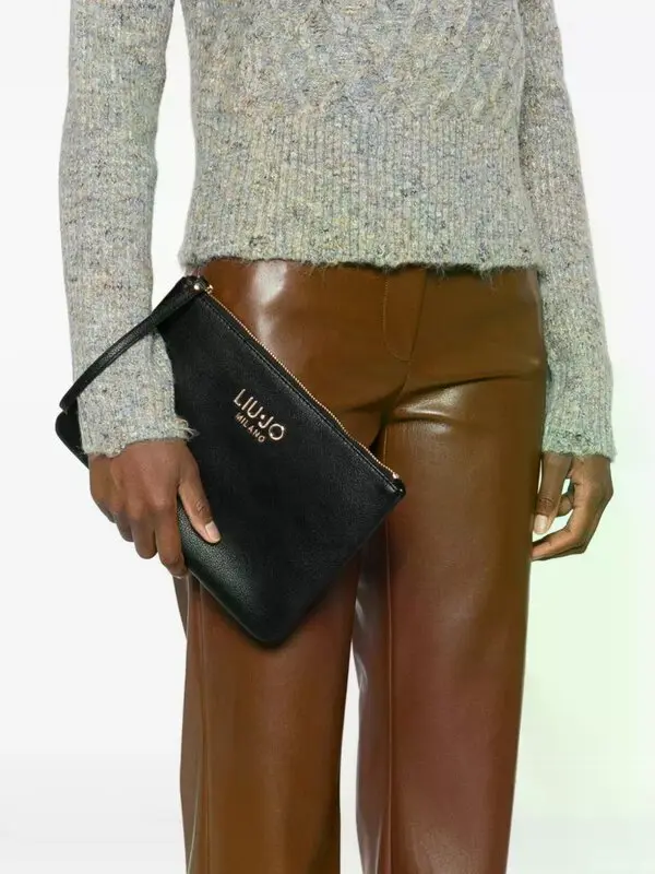 Liu Jo Logo Plaque Zip Clutch