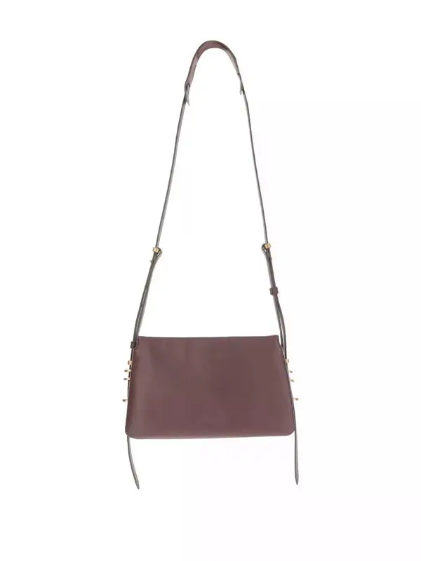 Pinko Logo-detail Calfskin Crossbody Bag - Red
