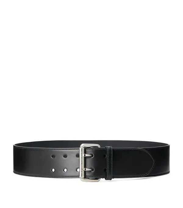 Ralph Lauren Calfskin Double-prong Belt - Black