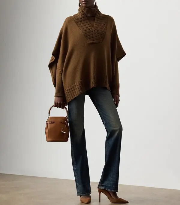 Ralph Lauren Cashmere-blend Cape Sweater