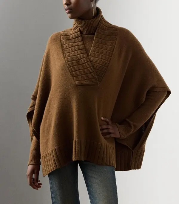 Ralph Lauren Cashmere-blend Cape Sweater